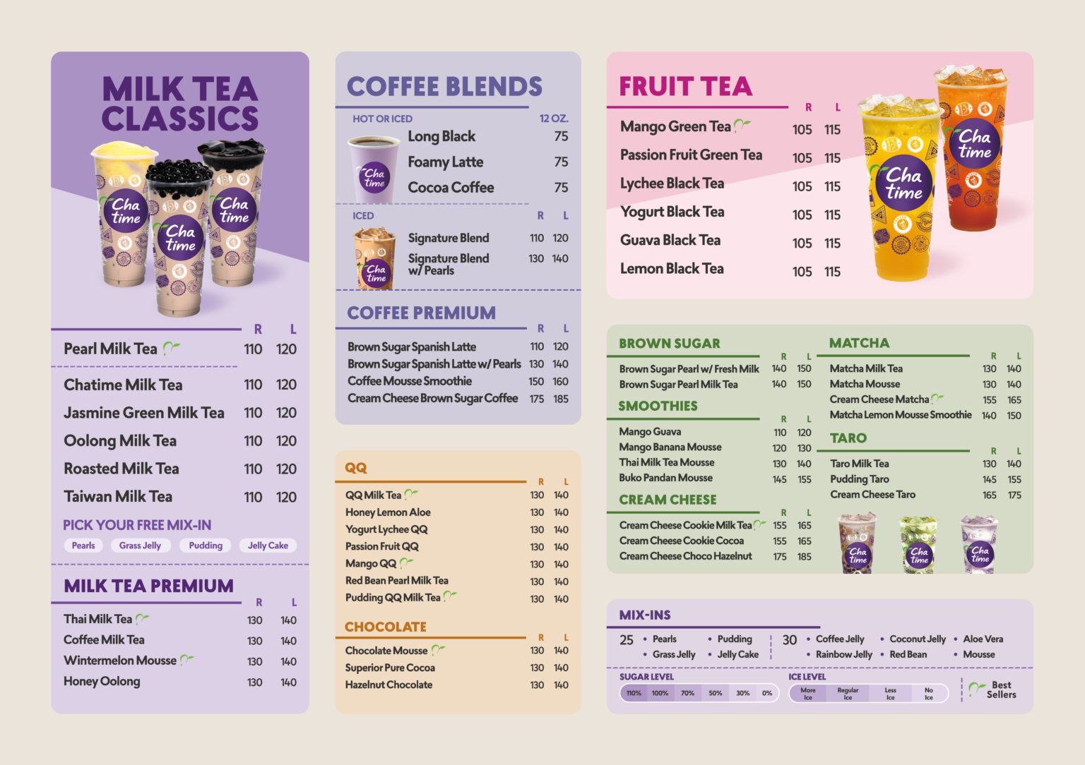 Chatime Menu - philippines